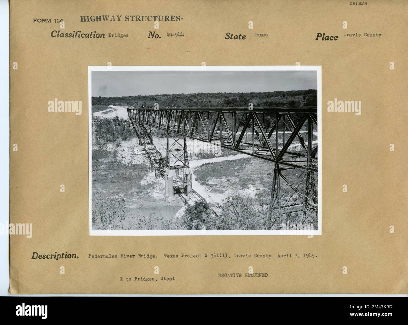Pedernales River Bridge. Original caption: Pedernales River Bridge ...