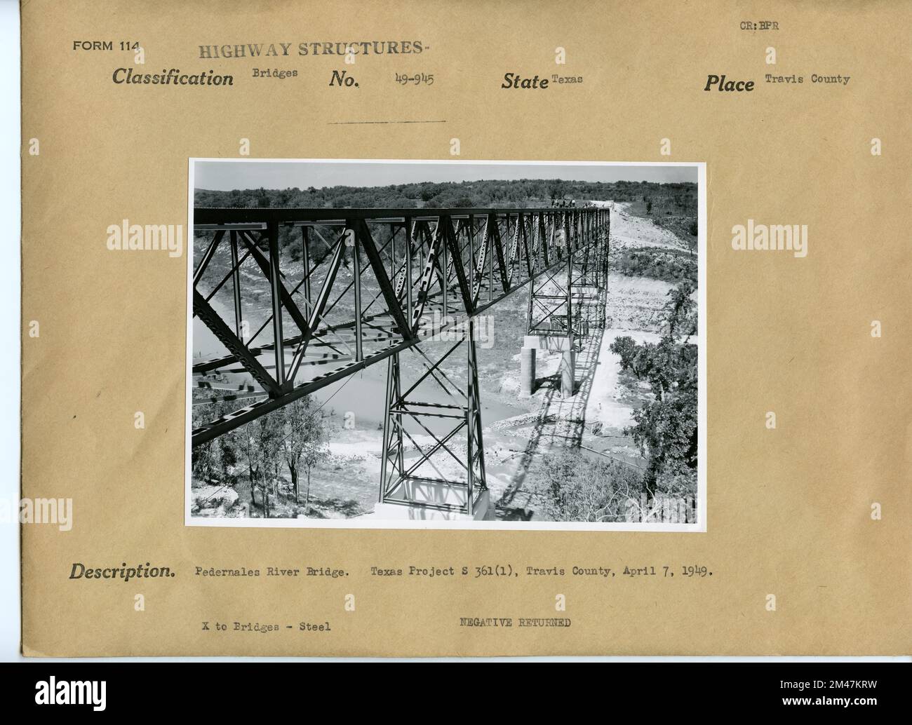 Pedernales River Bridge. Original caption: Pedernales River Bridge ...