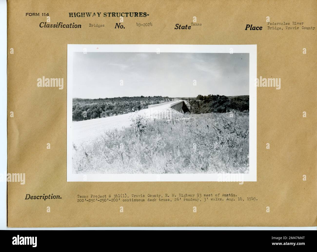 Pedernales River Bridge. Original caption: Texas Project S-361(1 ...