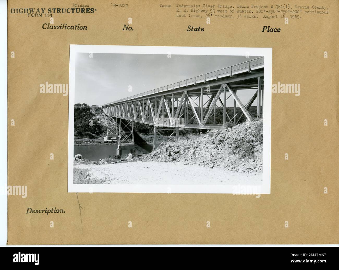 Pedernales River Bridge. Original caption: Pedernales River Bridge ...