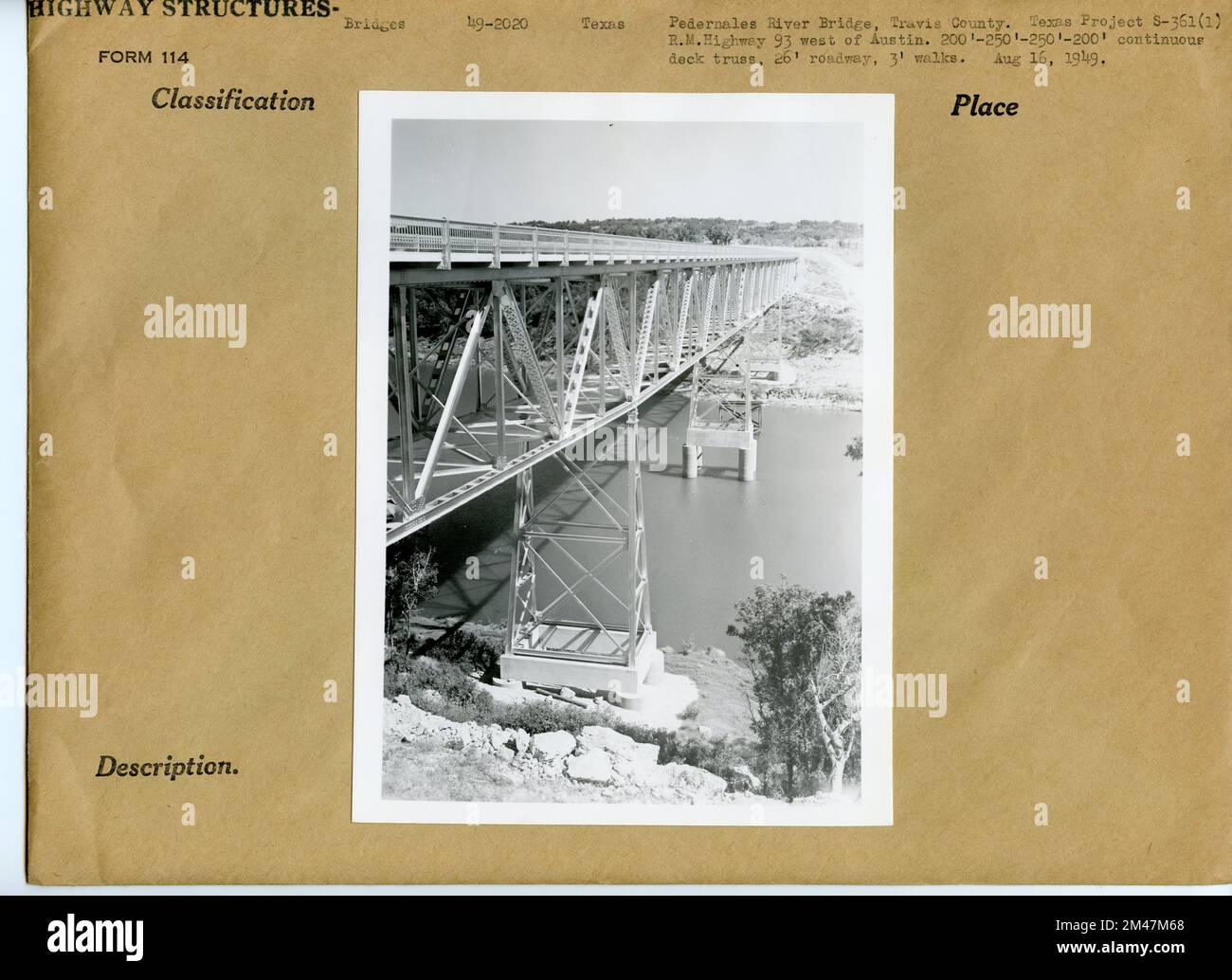Pedernales River Bridge. Original caption: Pedernales River Bridge ...