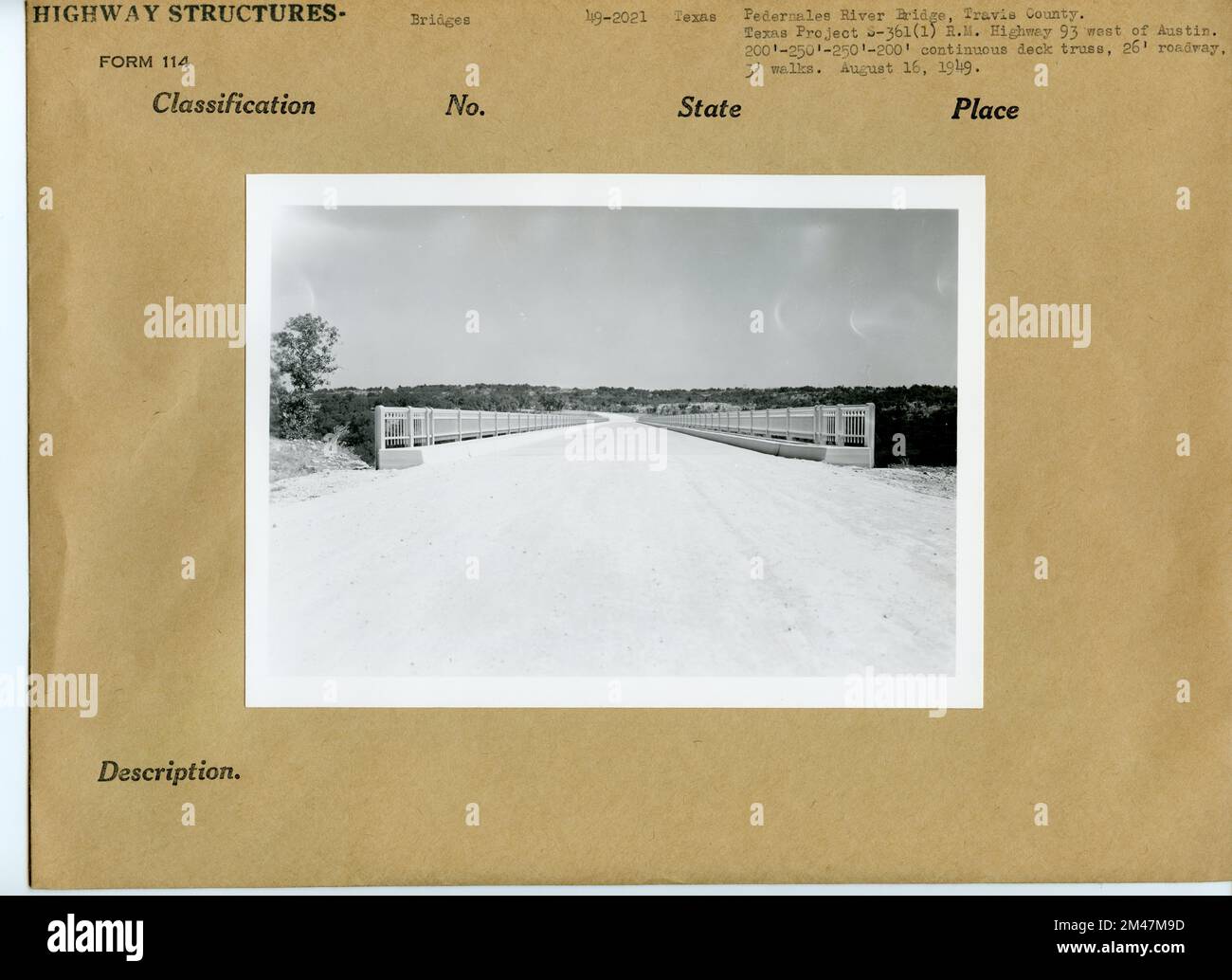 Pedernales River Bridge. Original caption: Pedernales River Bridge ...