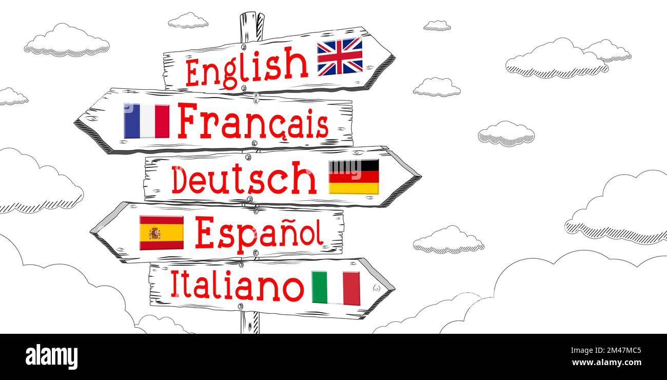 French signpost Cut Out Stock Images & Pictures - Alamy