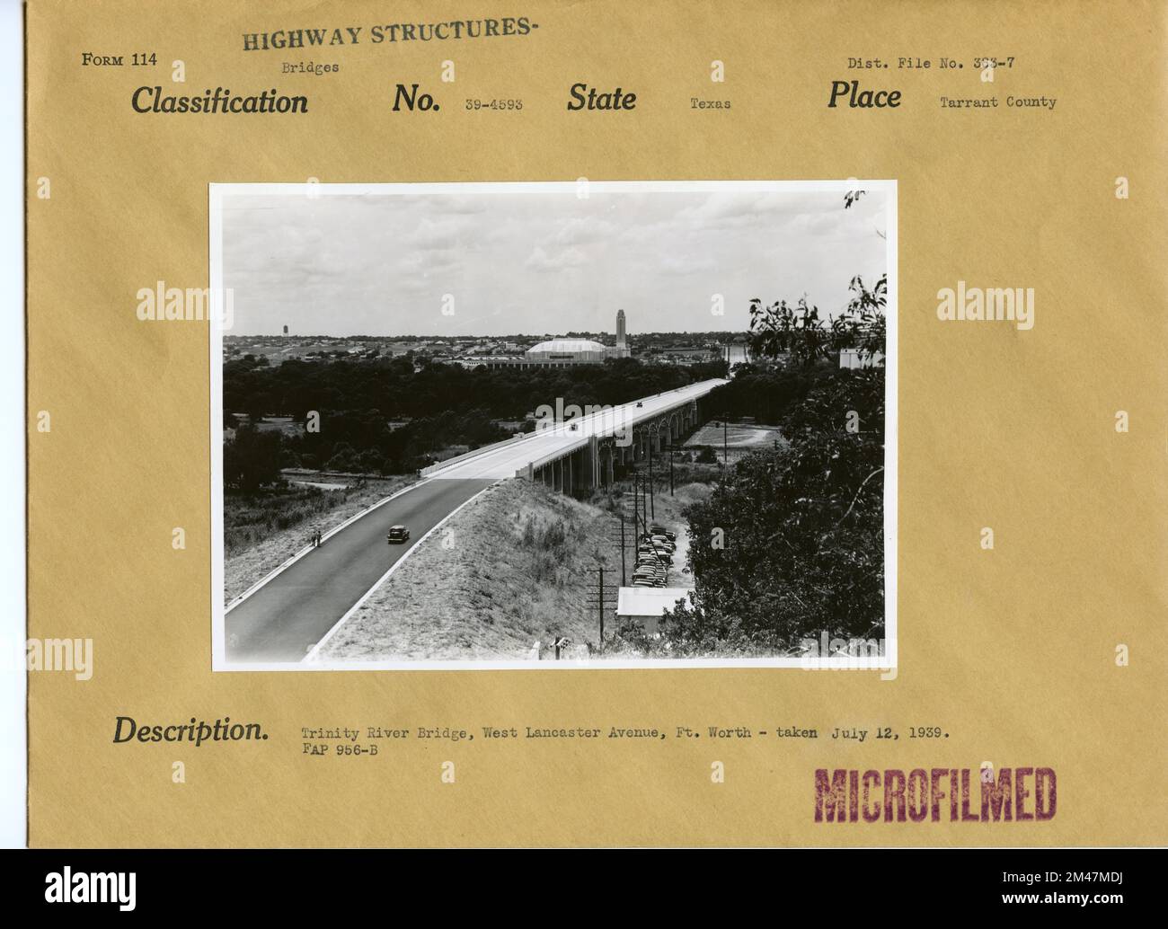 Trinity River Bridge, Ft. Worth. Original caption: Trinity River Bridge ...
