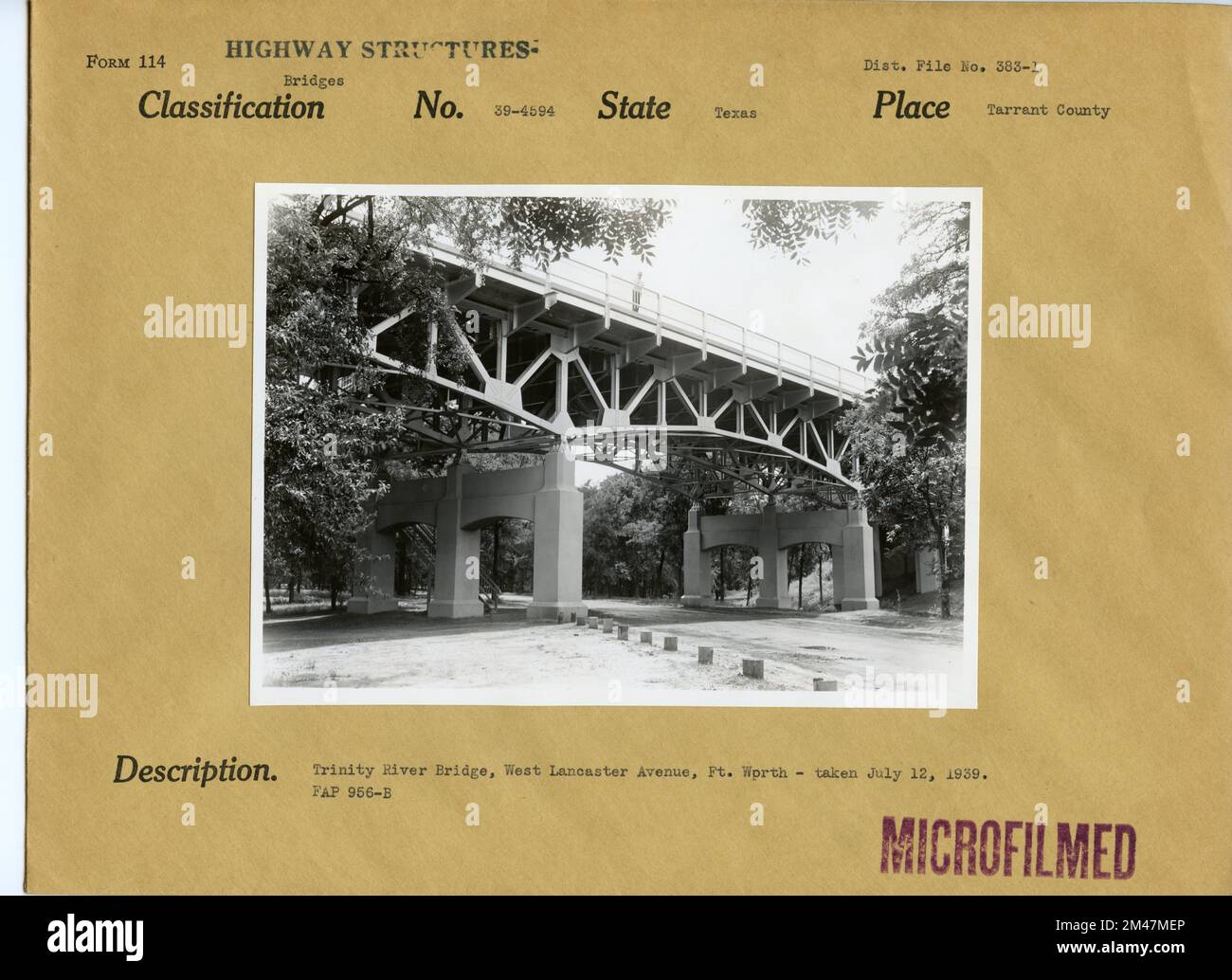 Trinity River Bridge, Ft. Worth. Original caption: Trinity River Bridge ...