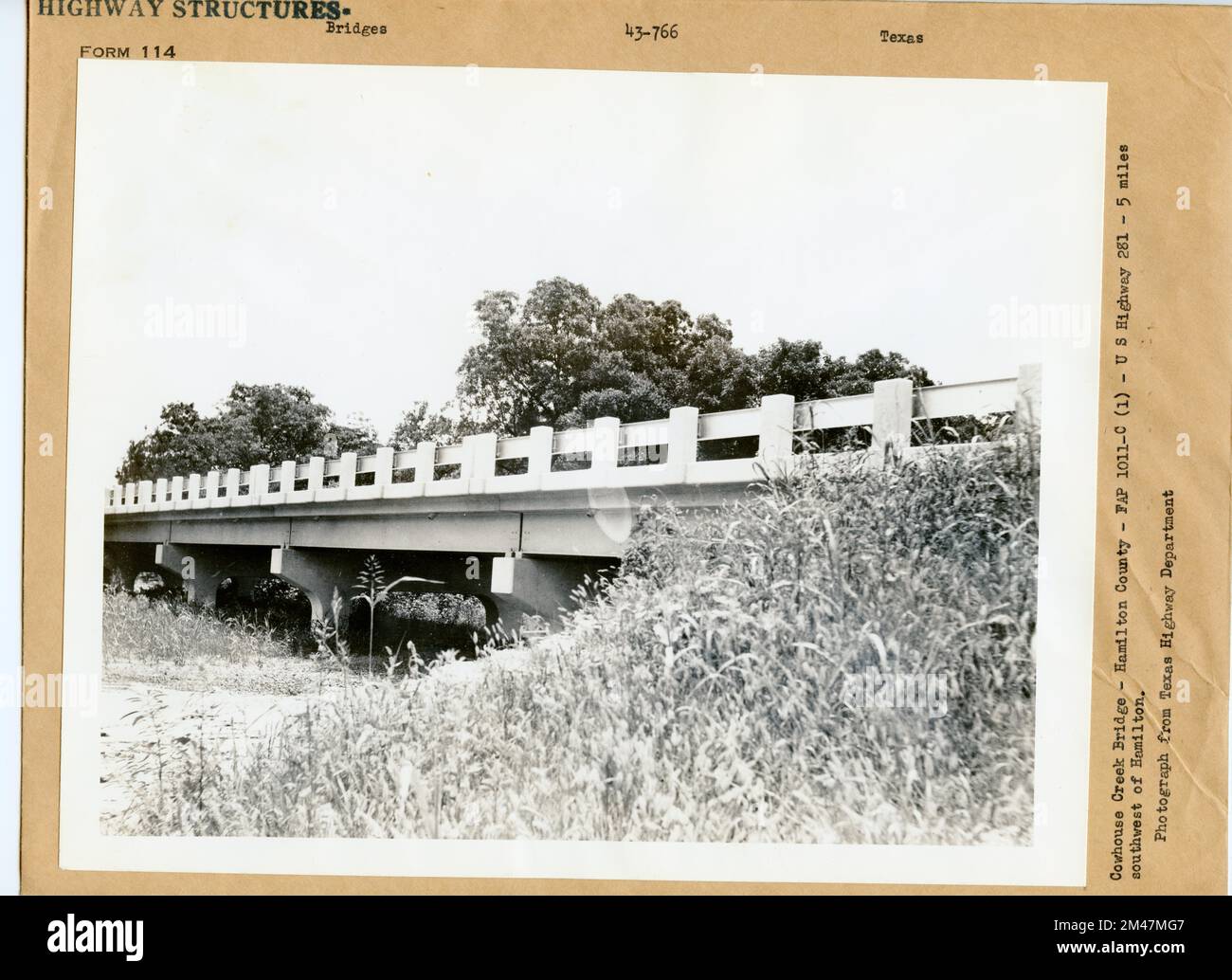 Cowhouse Creek Bridge. Original caption: Cowhouse Creek Bridge ...