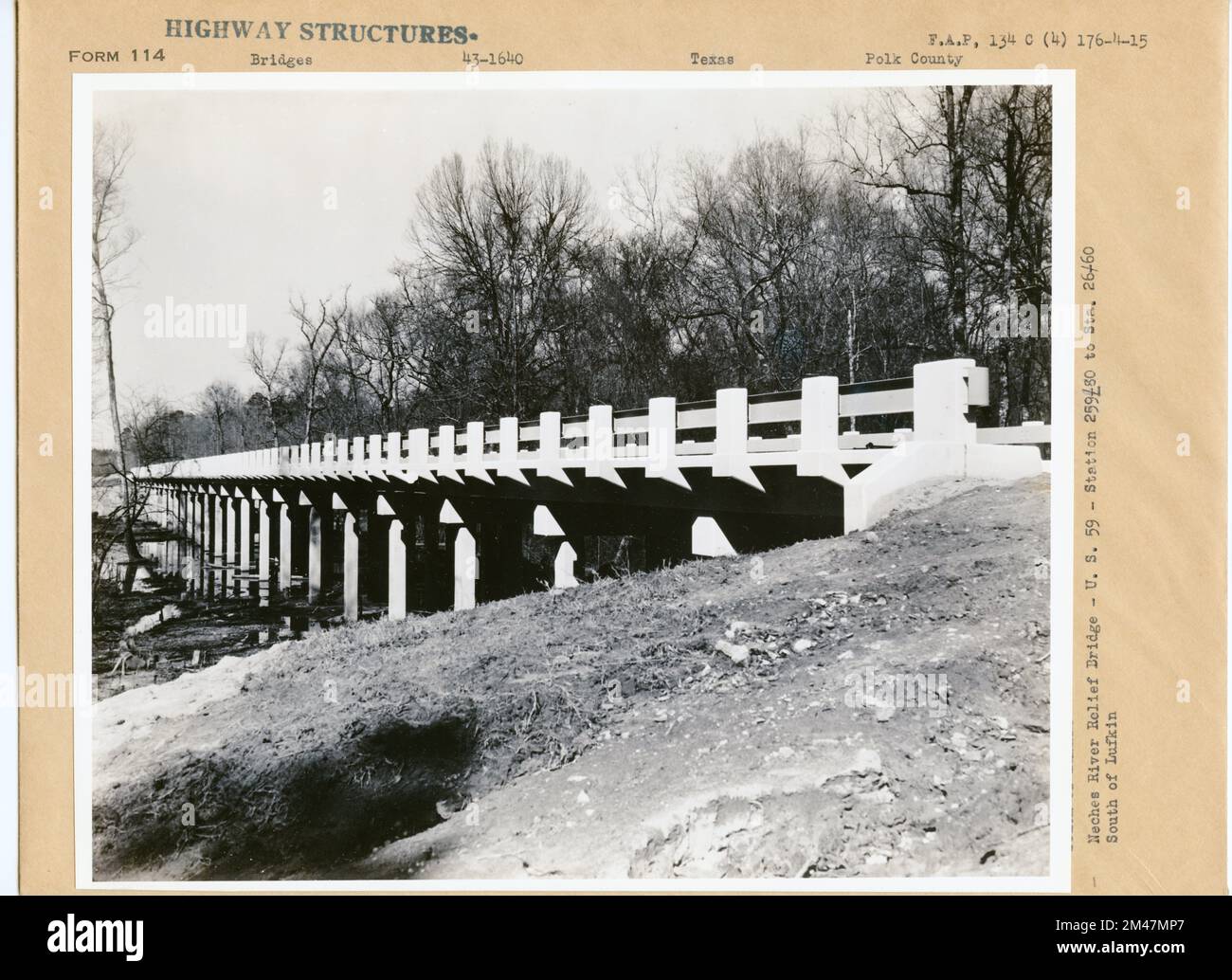 Neches River Relief Bridge. Original caption: Neches River Relief ...
