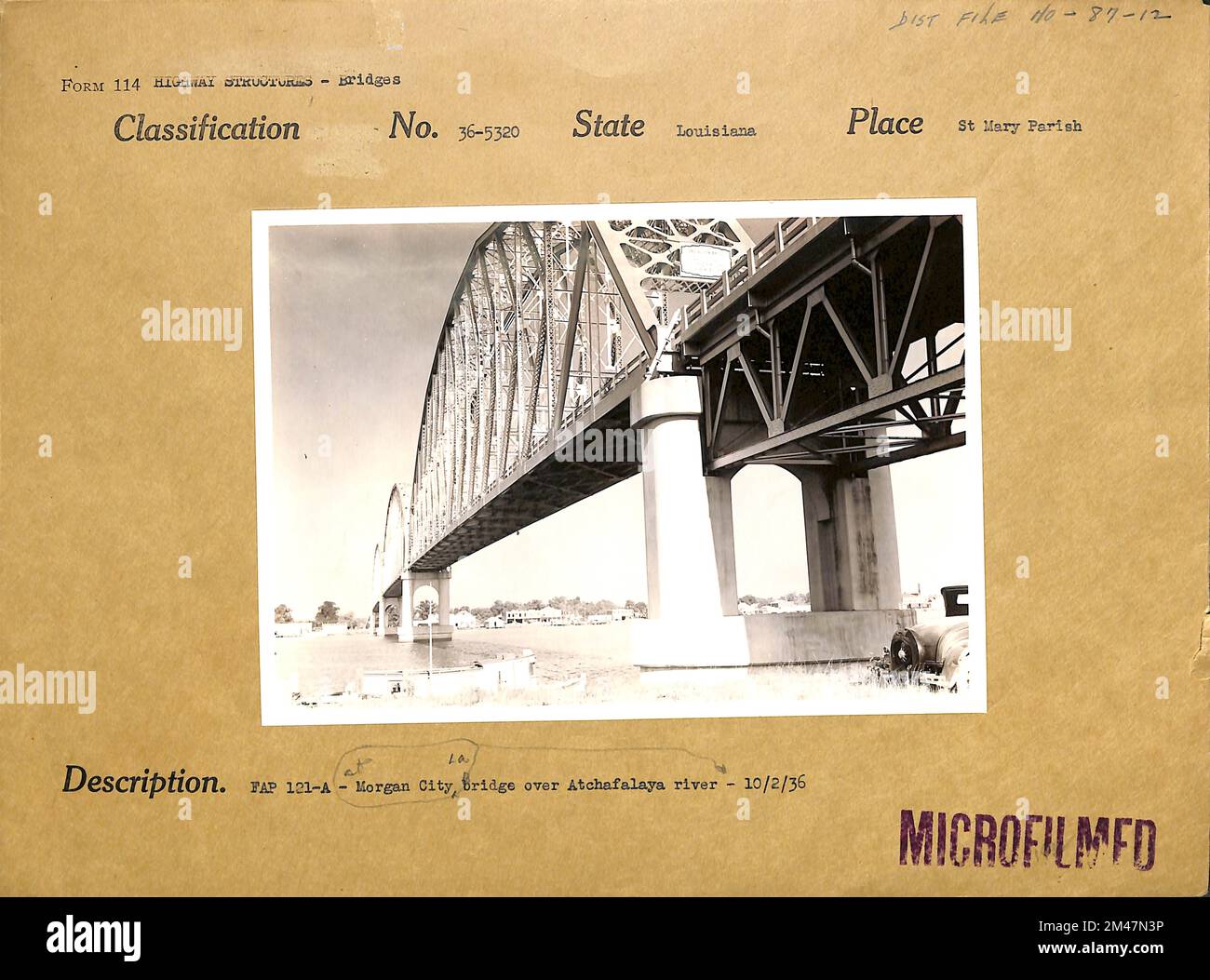 Morgan City Bridge over Atchafalaya River. Original caption: FAP 121-A ...