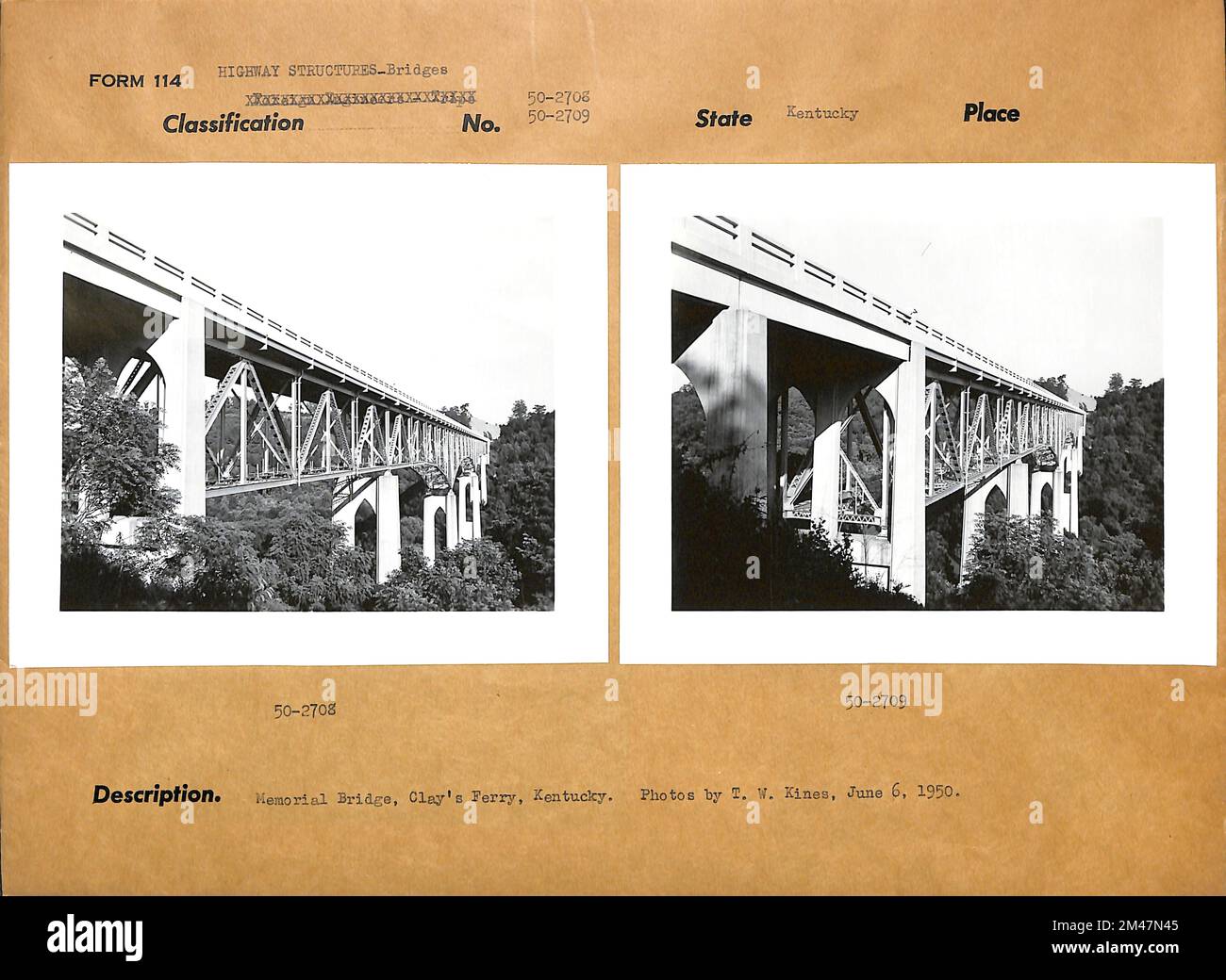 Memorial Bridge, Clay's Ferry, Kentucky. Original caption: Photo by T ...