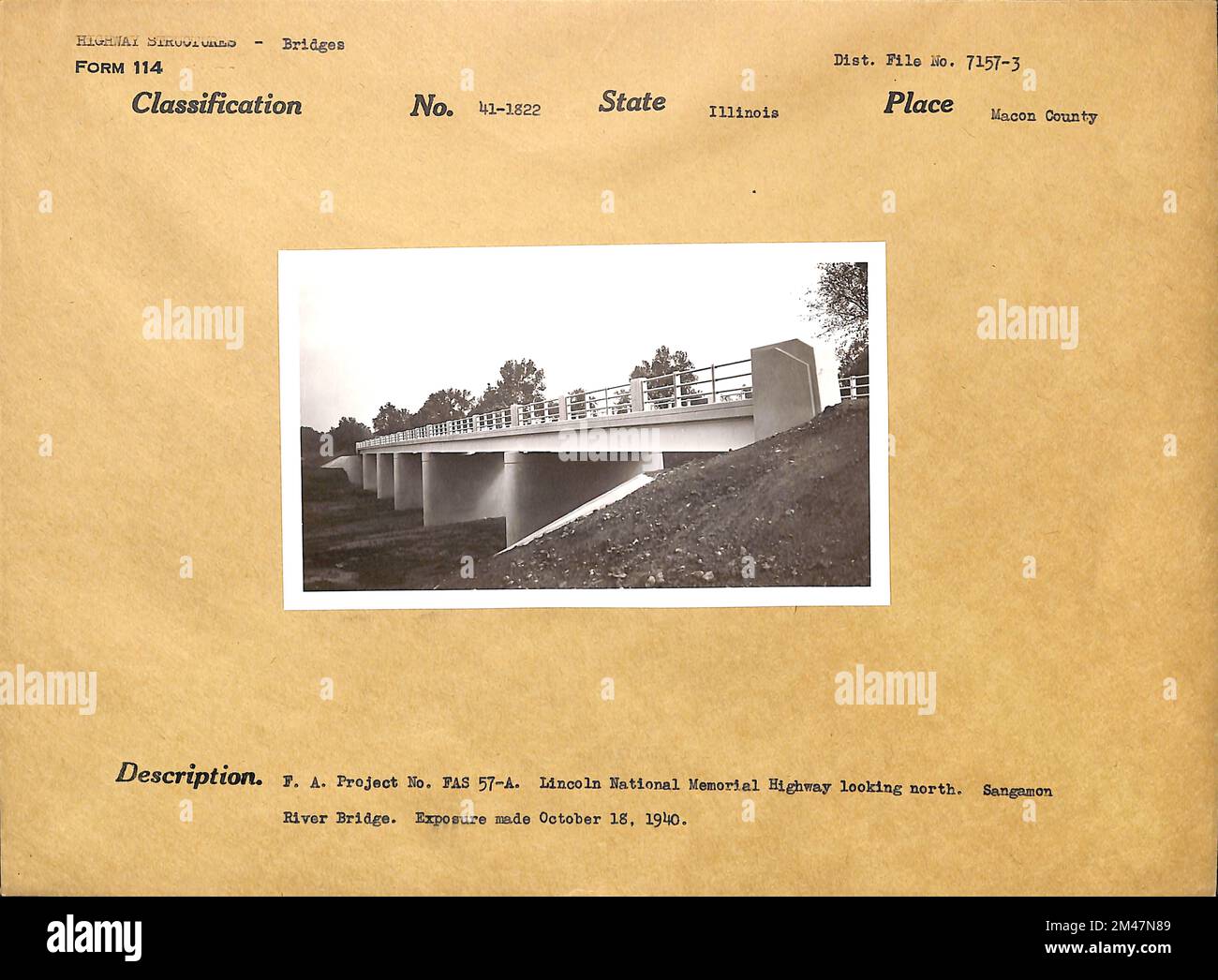 Sangamon River Bridge. Original caption: F. A. Project No. FAS 57-A ...