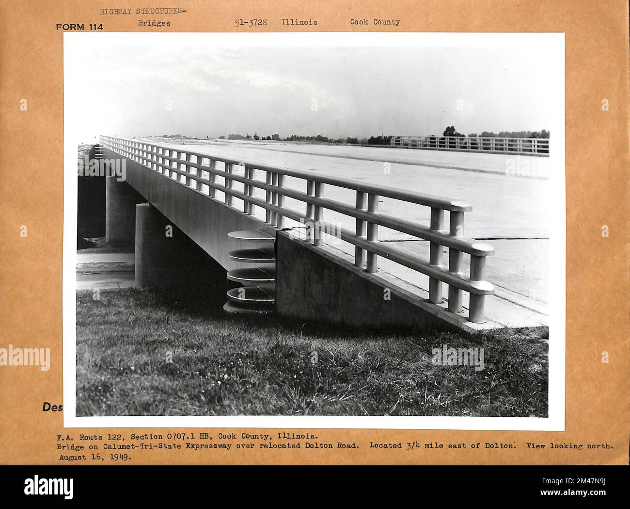 Bridge on Calumet-Tri-State Expressway over relocated Dolton Road ...
