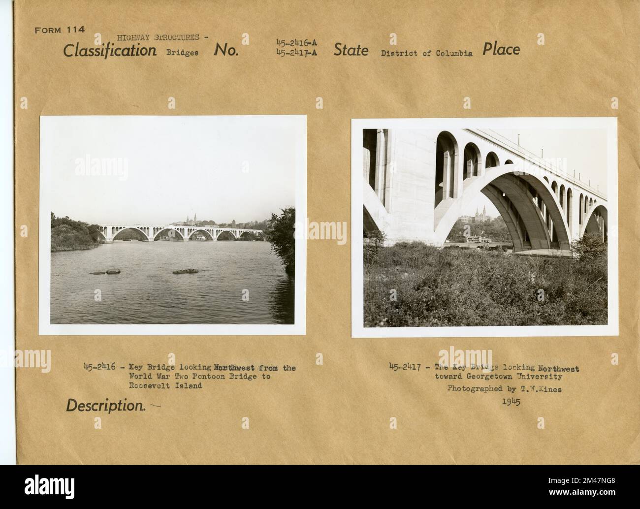 Key Bridge views. Original caption: 45-2416 - Key Bridge looking ...