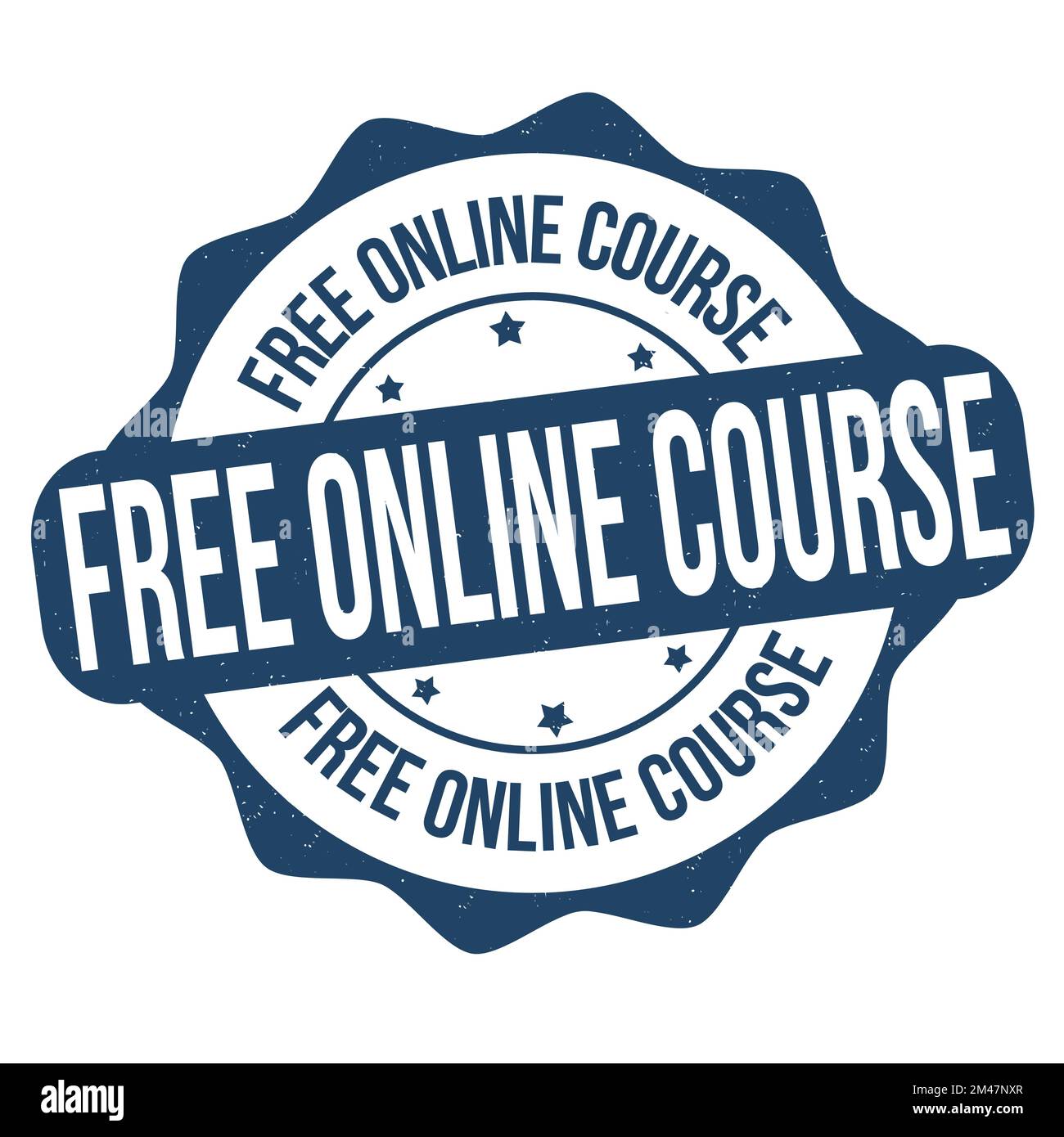 Free online course grunge rubber stamp on white background, vector ...