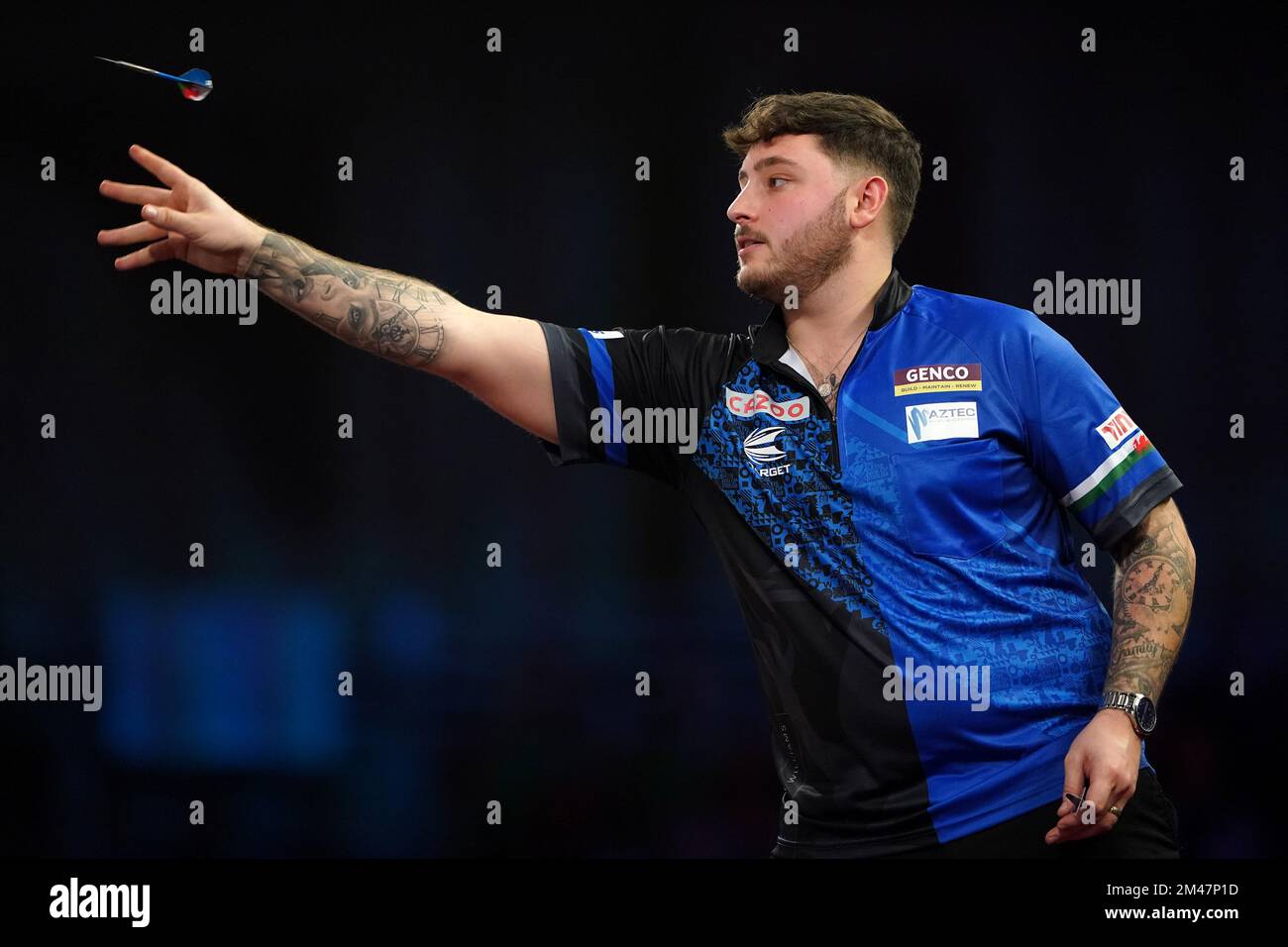 Wales' Lewy Williams in action against Netherlands' Niels Zonneveld ...