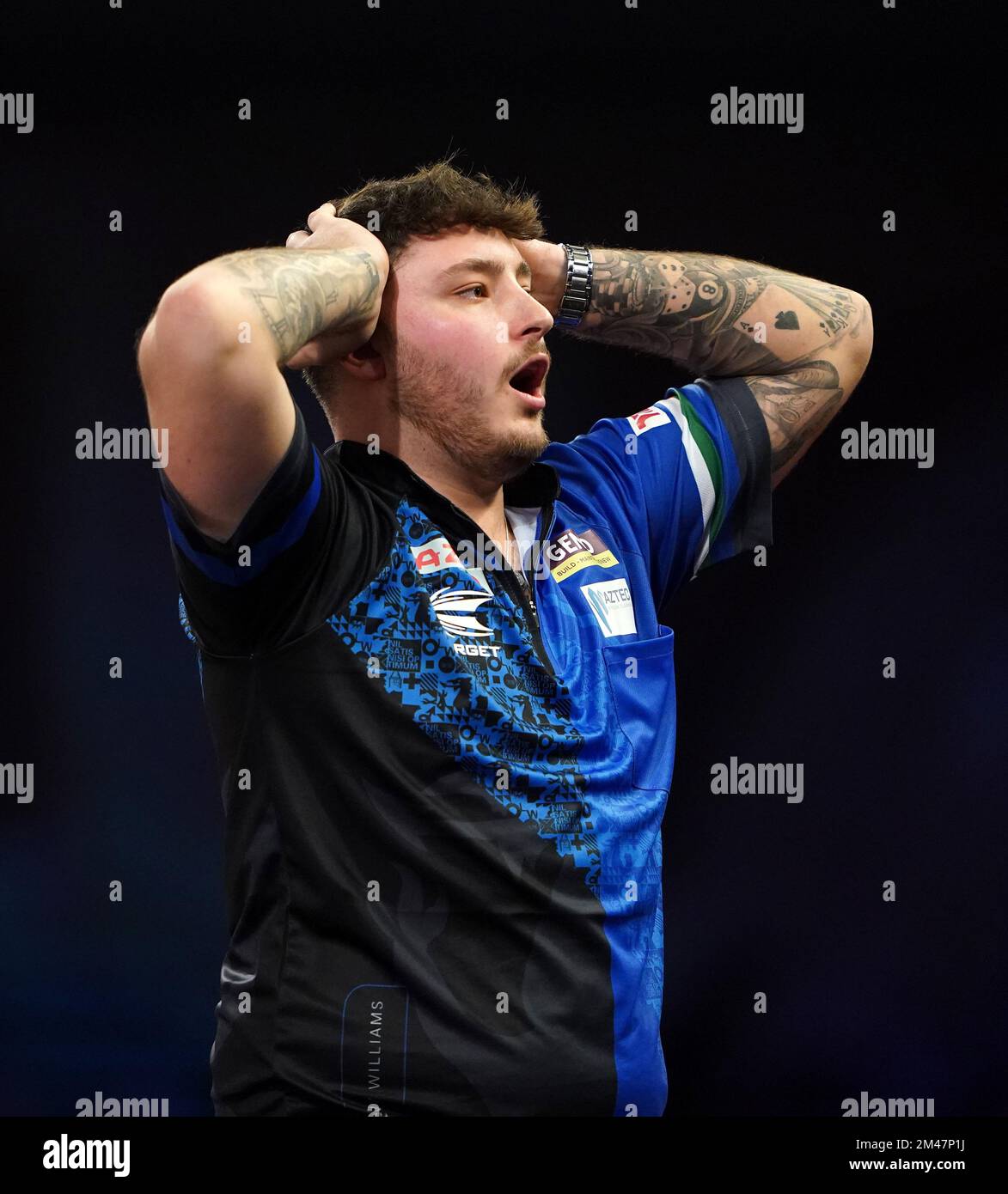 Wales' Lewy Williams in action against Netherlands' Niels Zonneveld ...