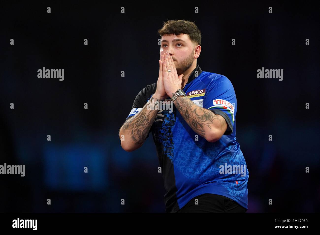 Wales' Lewy Williams reacts after beating Netherlands' Niels Zonneveld ...