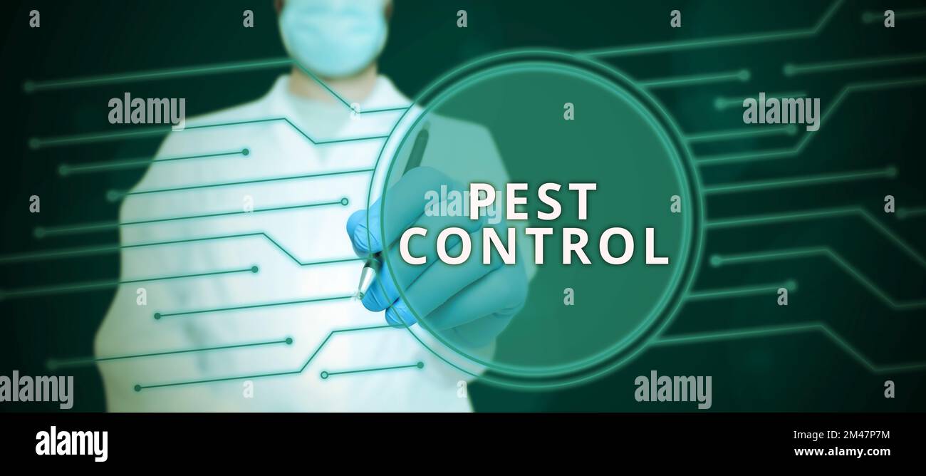 Conceptual caption Pest Control. Word Written on Killing destructive ...