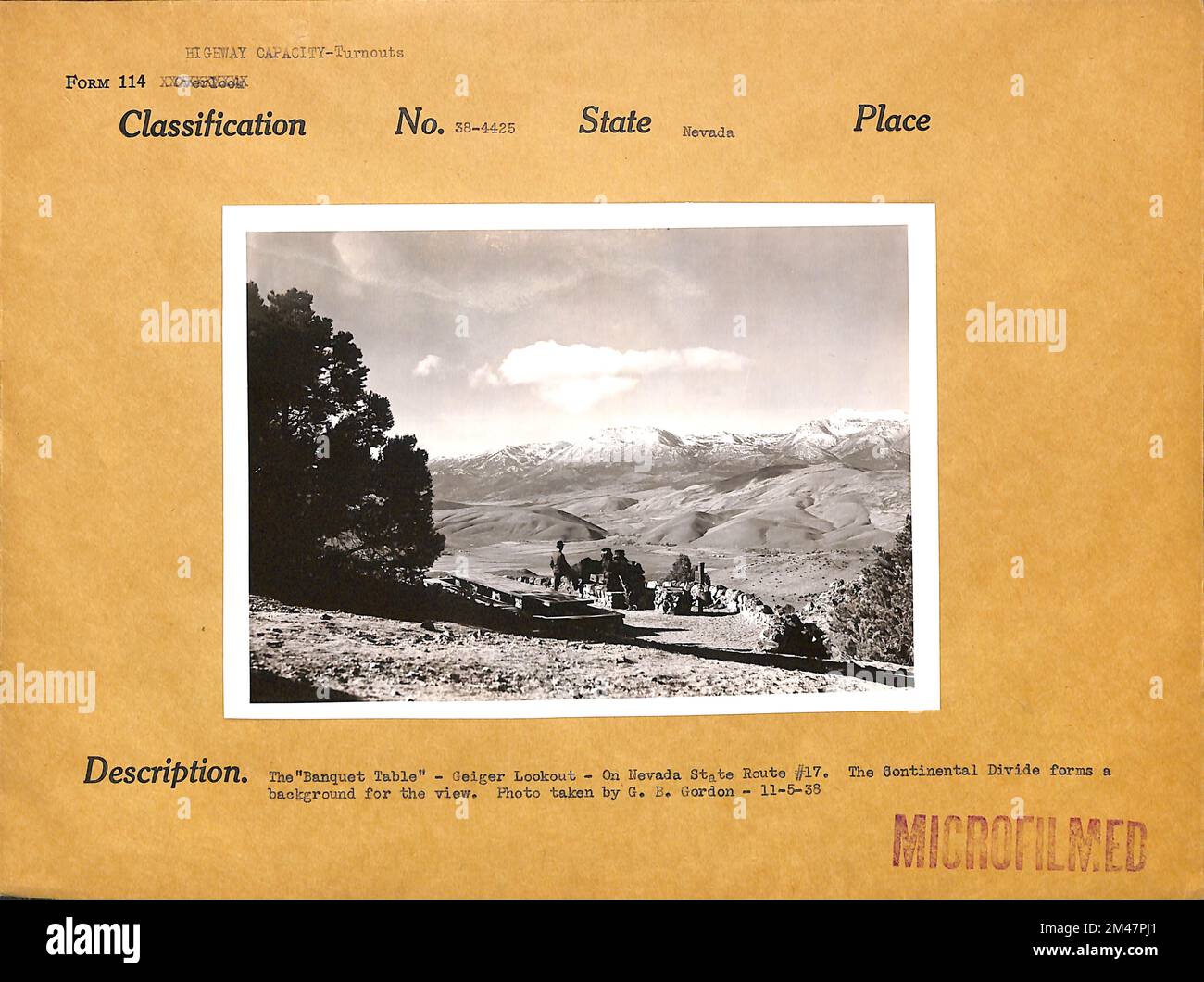 The "Banquet Table" - Geiger Lookout - On Nevada State Route #17 ...