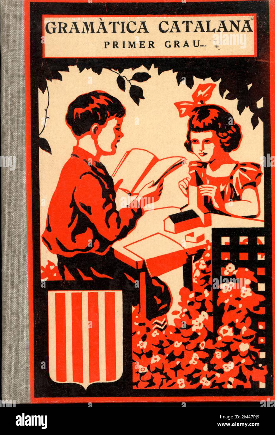 Catalunya. Portada del libro escolar Gramática catalana, de Joan ...