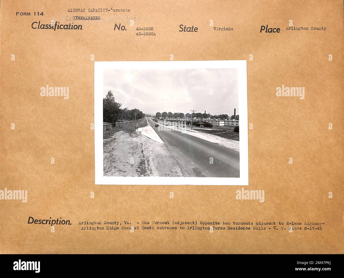 Arlington County, Virginia - Bus Turnout. Original caption: Arlinton ...