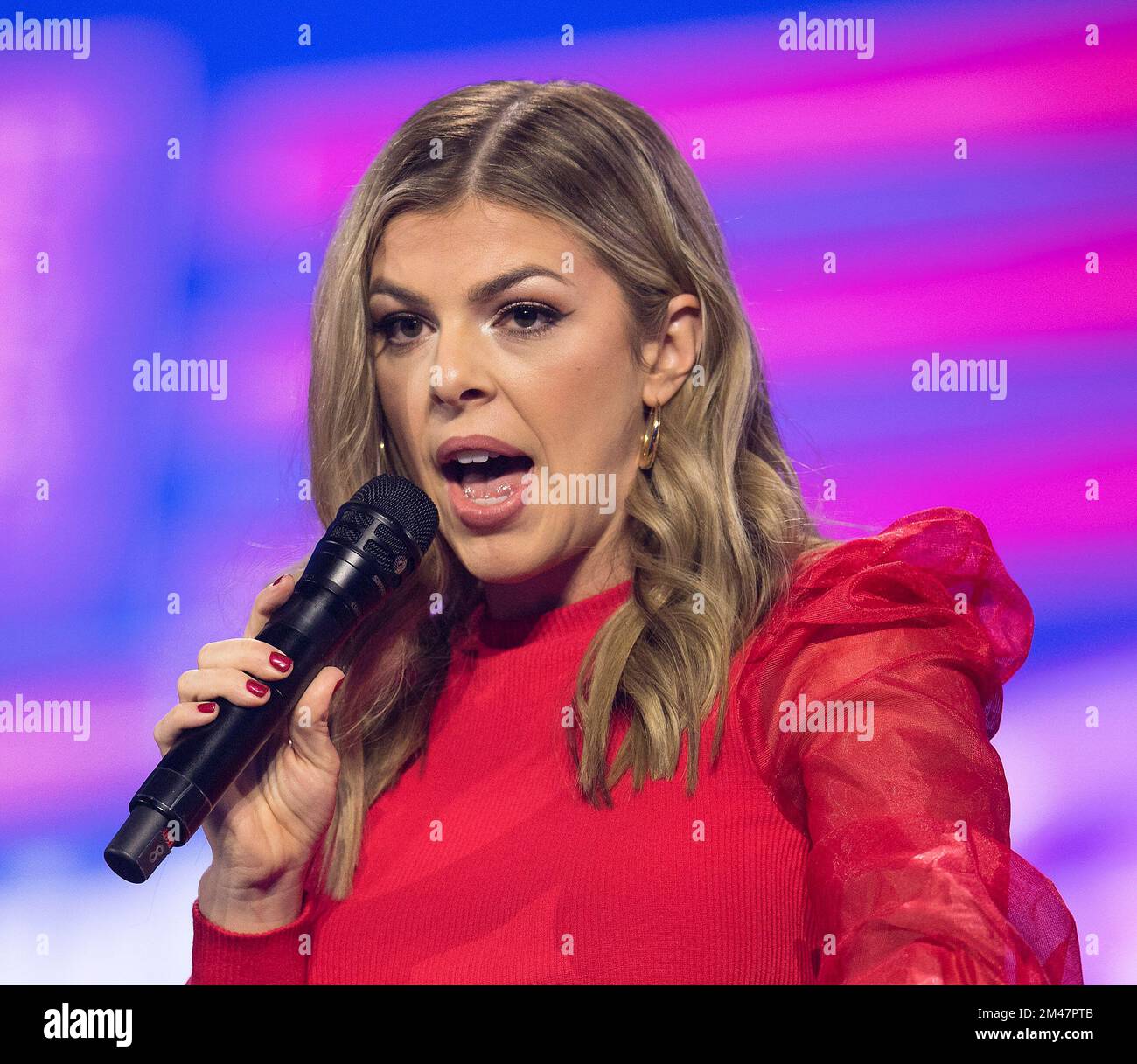 Phoenix, Arizona, USA. 18th Dec, 2022. ALLIE STUCKEY speaks at Turning ...
