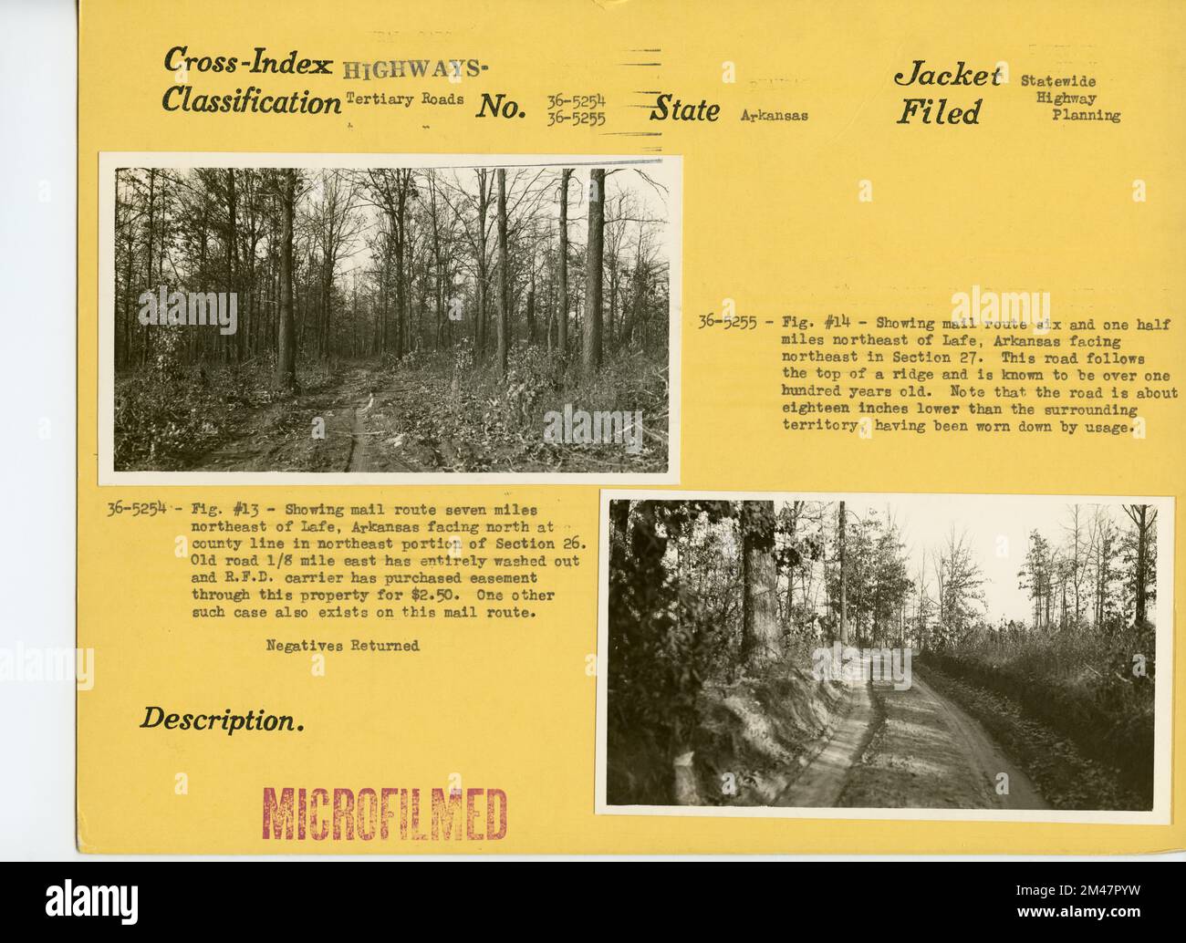 Mail Route Seven Miles Northeast of Lafe, Arkansas. Original caption ...