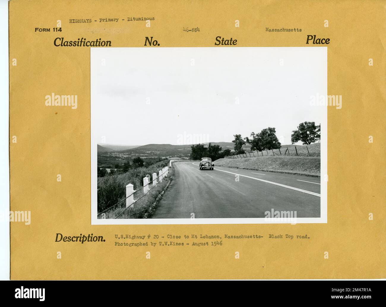U.S. Route 20. Original caption: U.S. Highway 20 close to Mt Lebanon ...