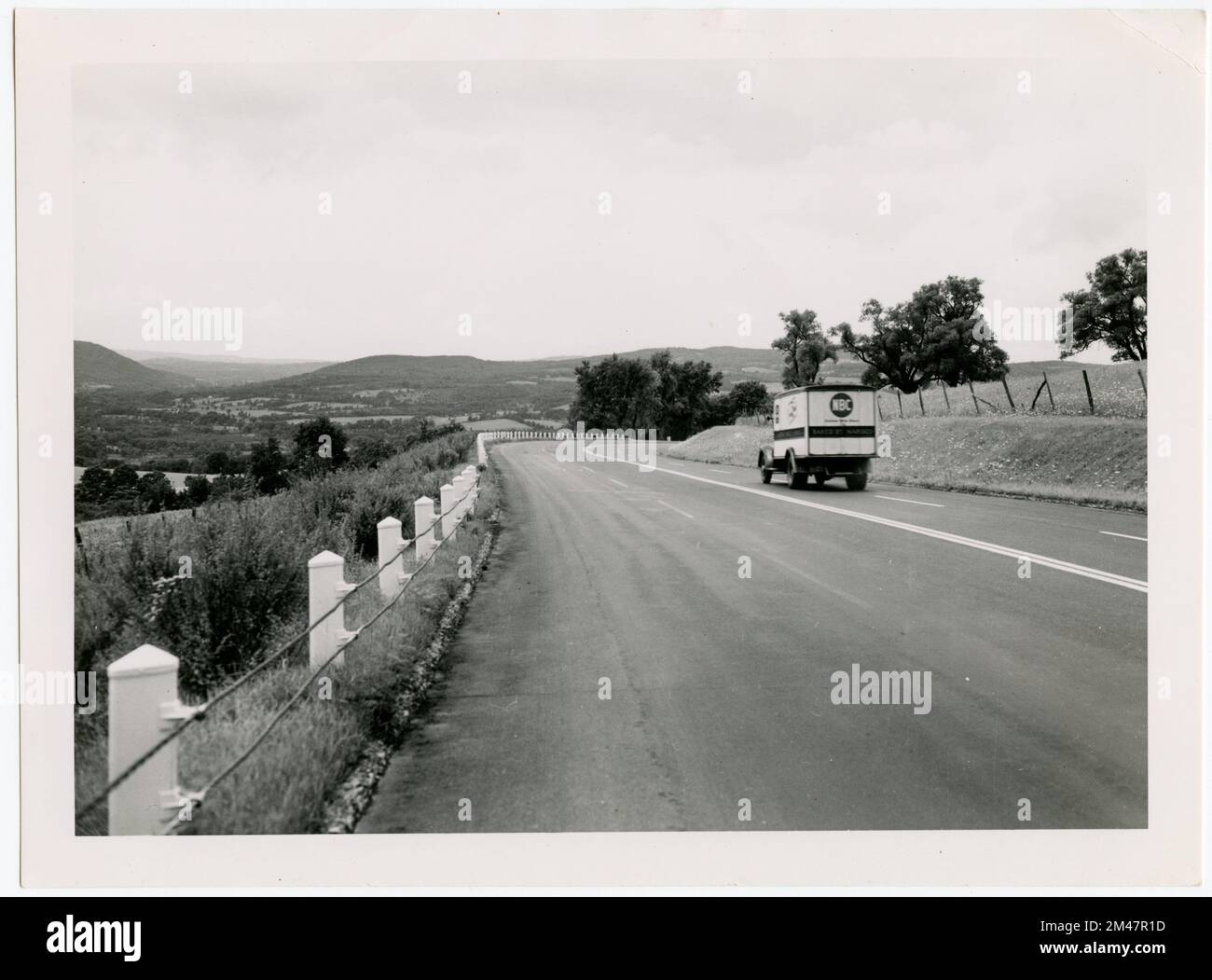 U.S. Route 20. Original caption: U.S. Highway #20 at State Line of New ...