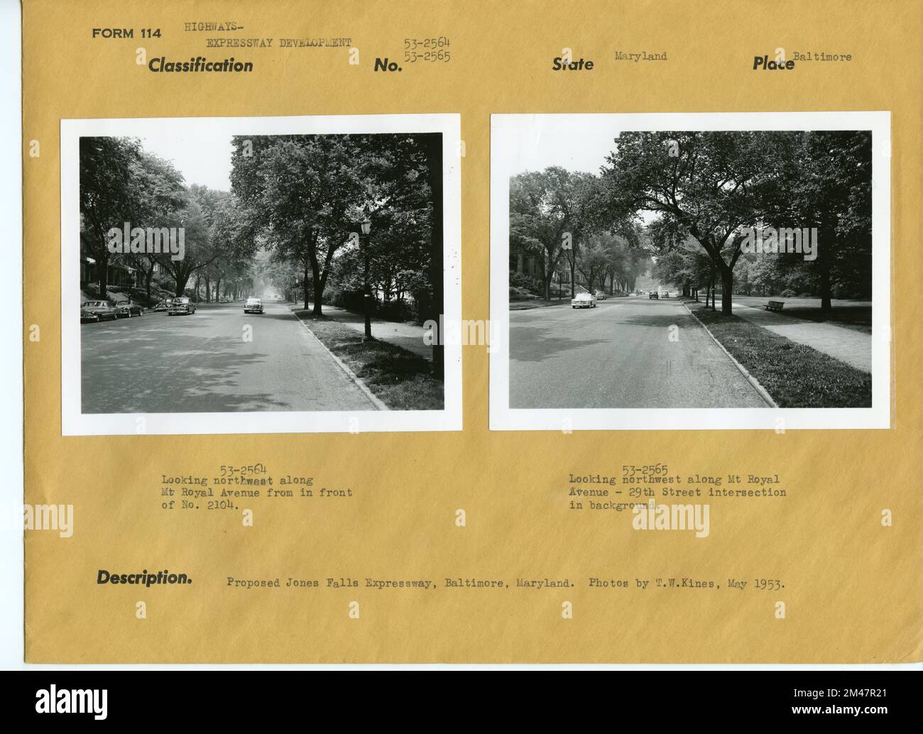 Proposed Jones Falls Expressway. Original caption: Proposed Jones Falls ...