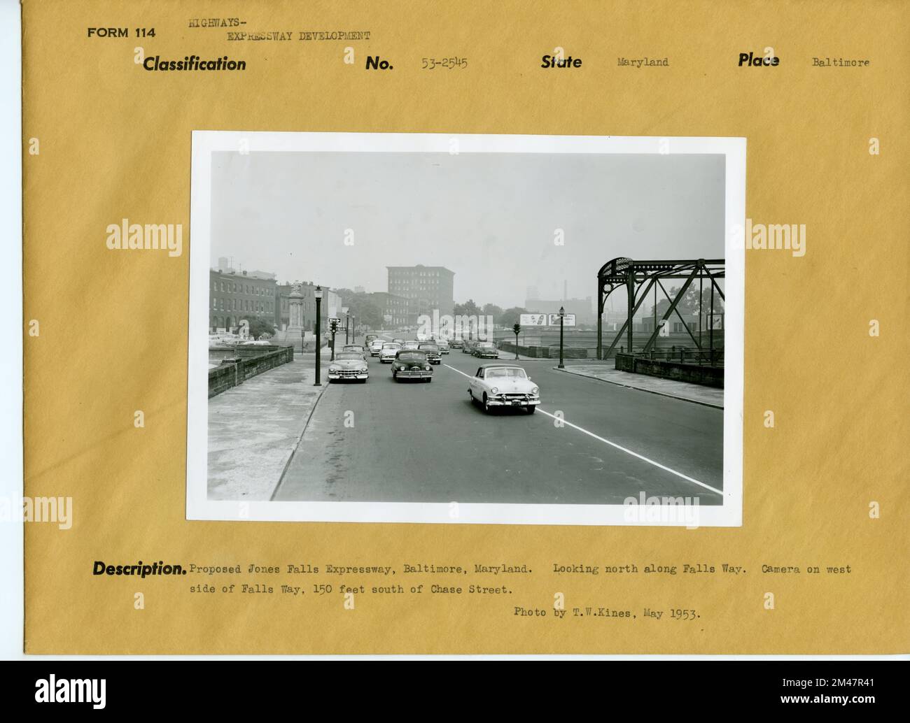 Proposed Jones Falls Expressway. Original caption: Proposed Jones Falls ...