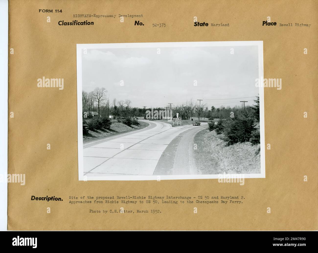 Site of Proposed Revell-Ritchie Highway Interchange. Original caption ...