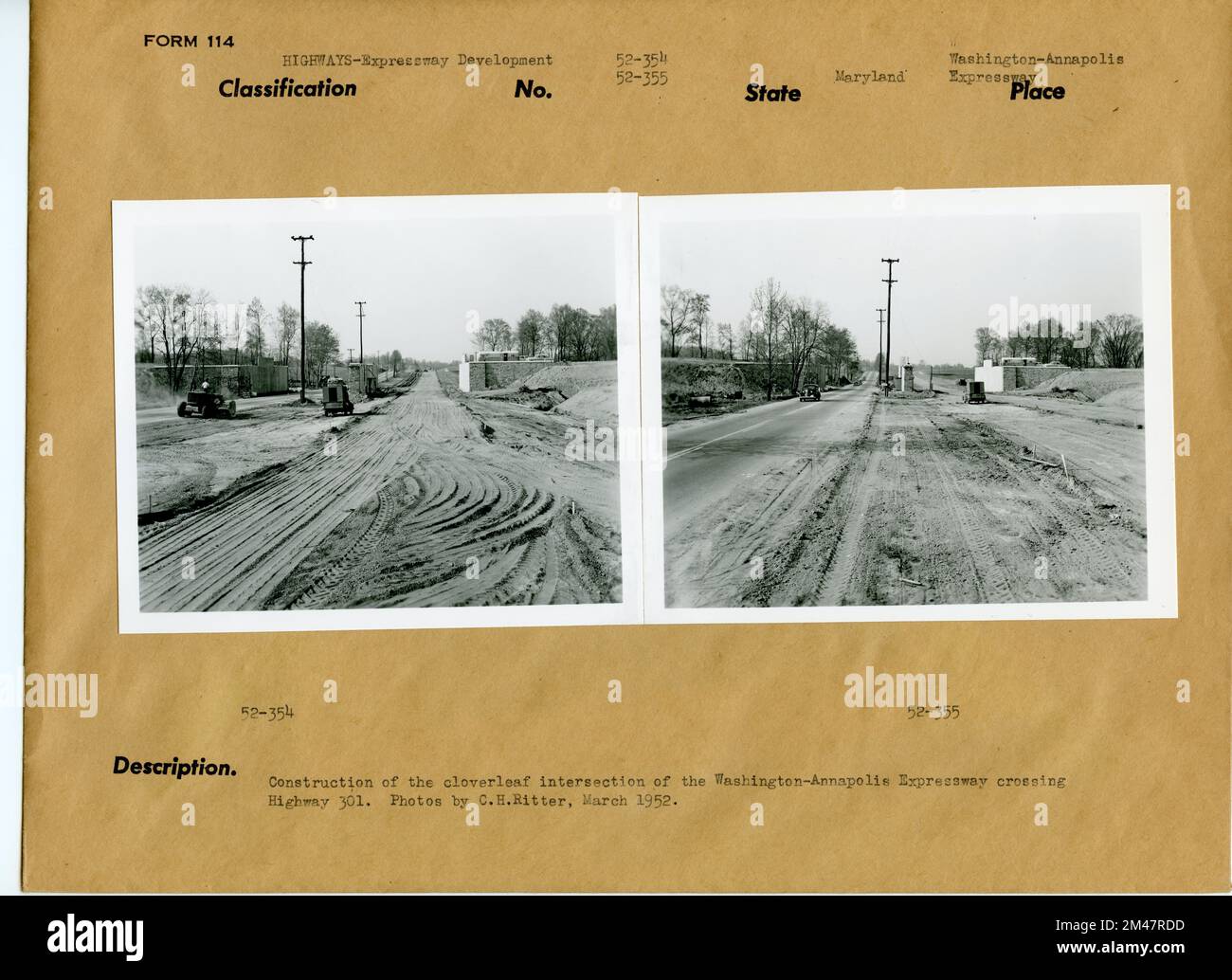 Cloverleaf Intersection of the Washington-Annapolis Expressway Crossing ...