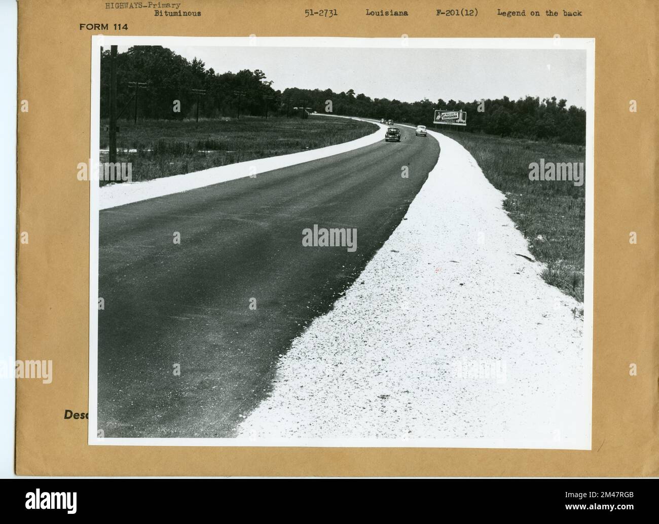 Bituminous Surface Improvement of U.S. 90. Original caption: Louisiana ...
