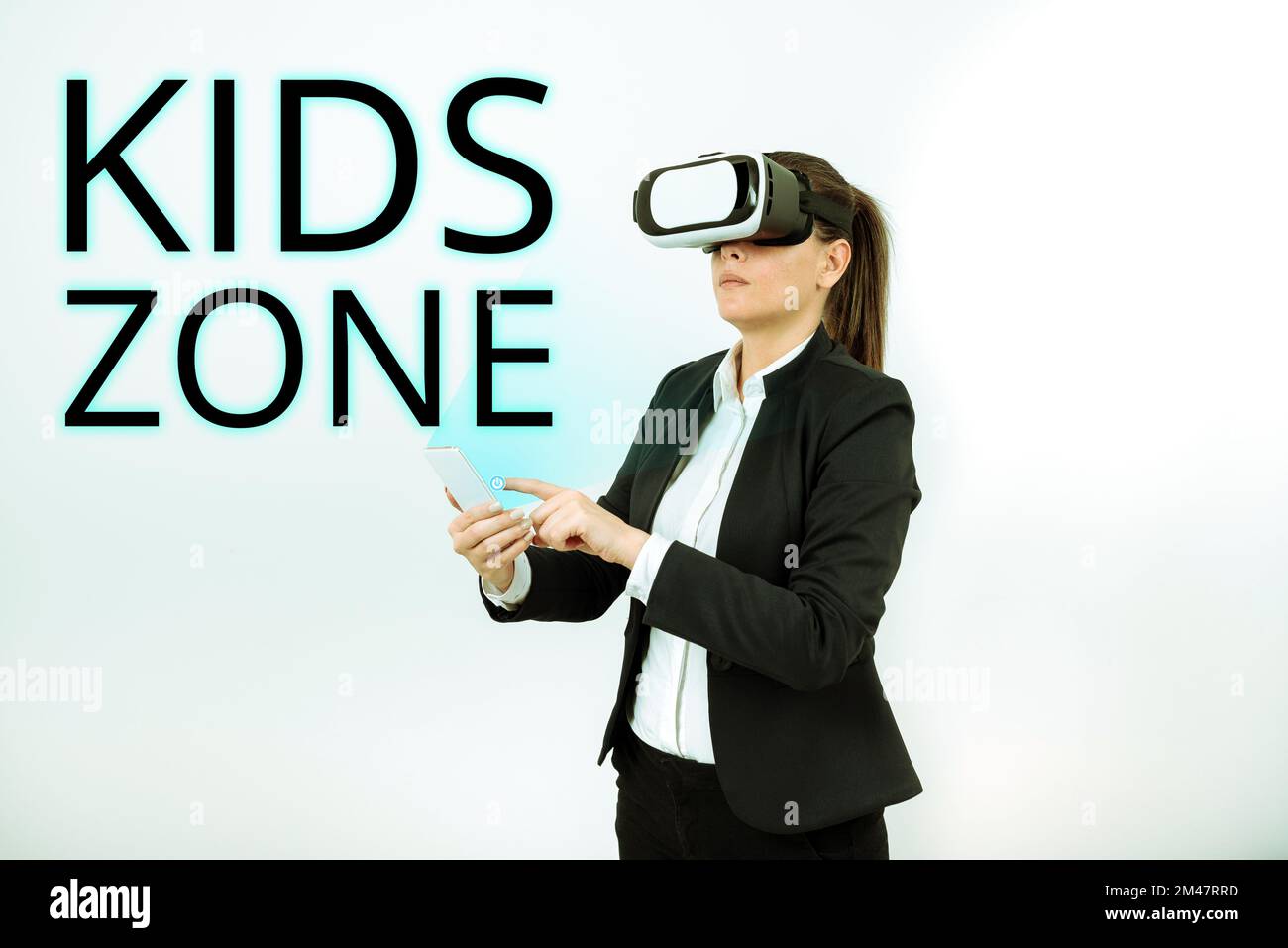 Sign displaying Kids Zone. Word for An area or a region designed to ...