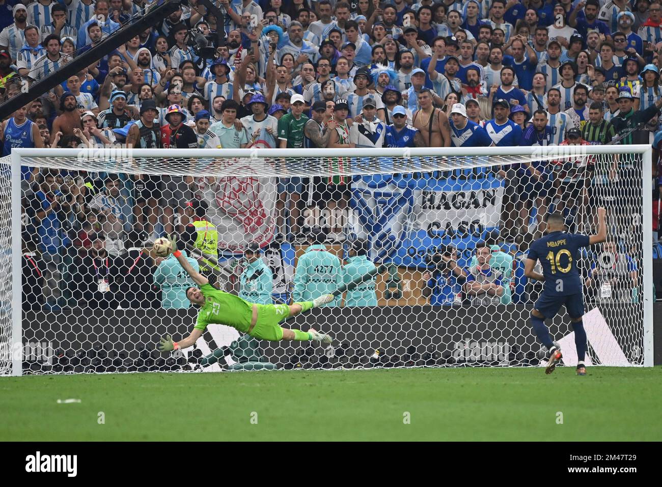 Lusail, Qatar, 18/12/2022, Penalty shootout, Kylian MBAPPE (FRA ...