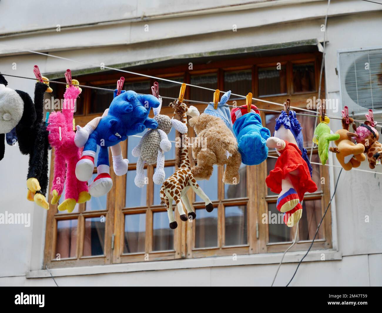Baby vintage clothesline hi-res stock photography and images - Alamy