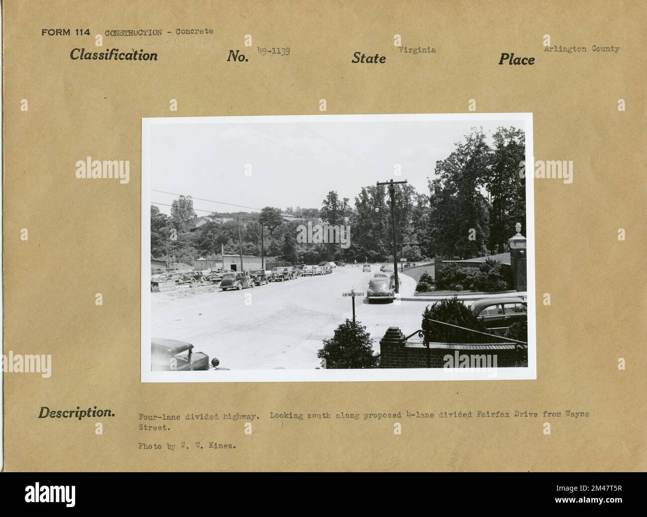 Highway Construction. Original caption: Four-lane divided highway ...