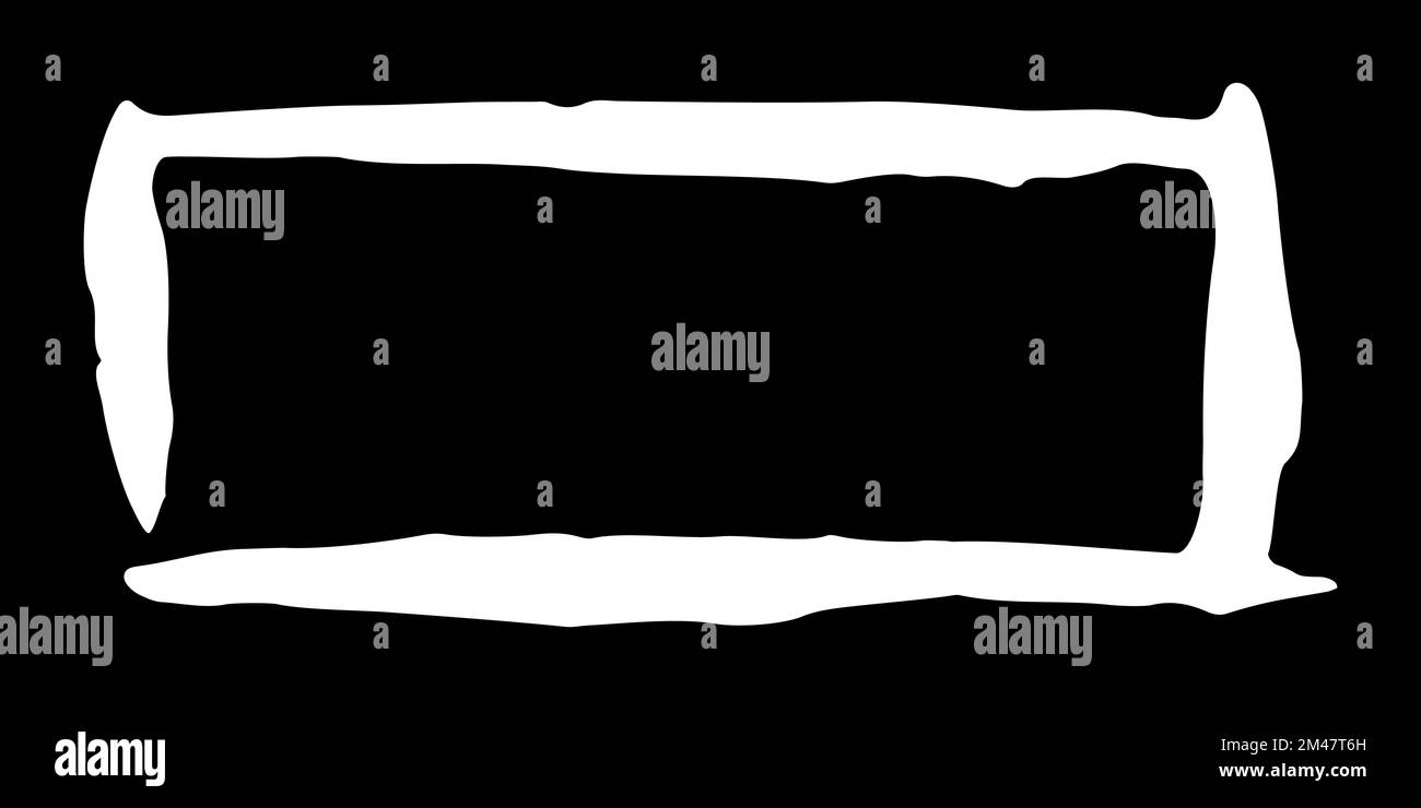Rectangle frame hand painted with white paint Stock Vector Image & Art ...