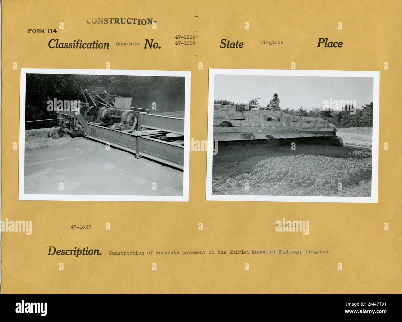Shirley Memorial Highway Pavement Construction. Original caption ...