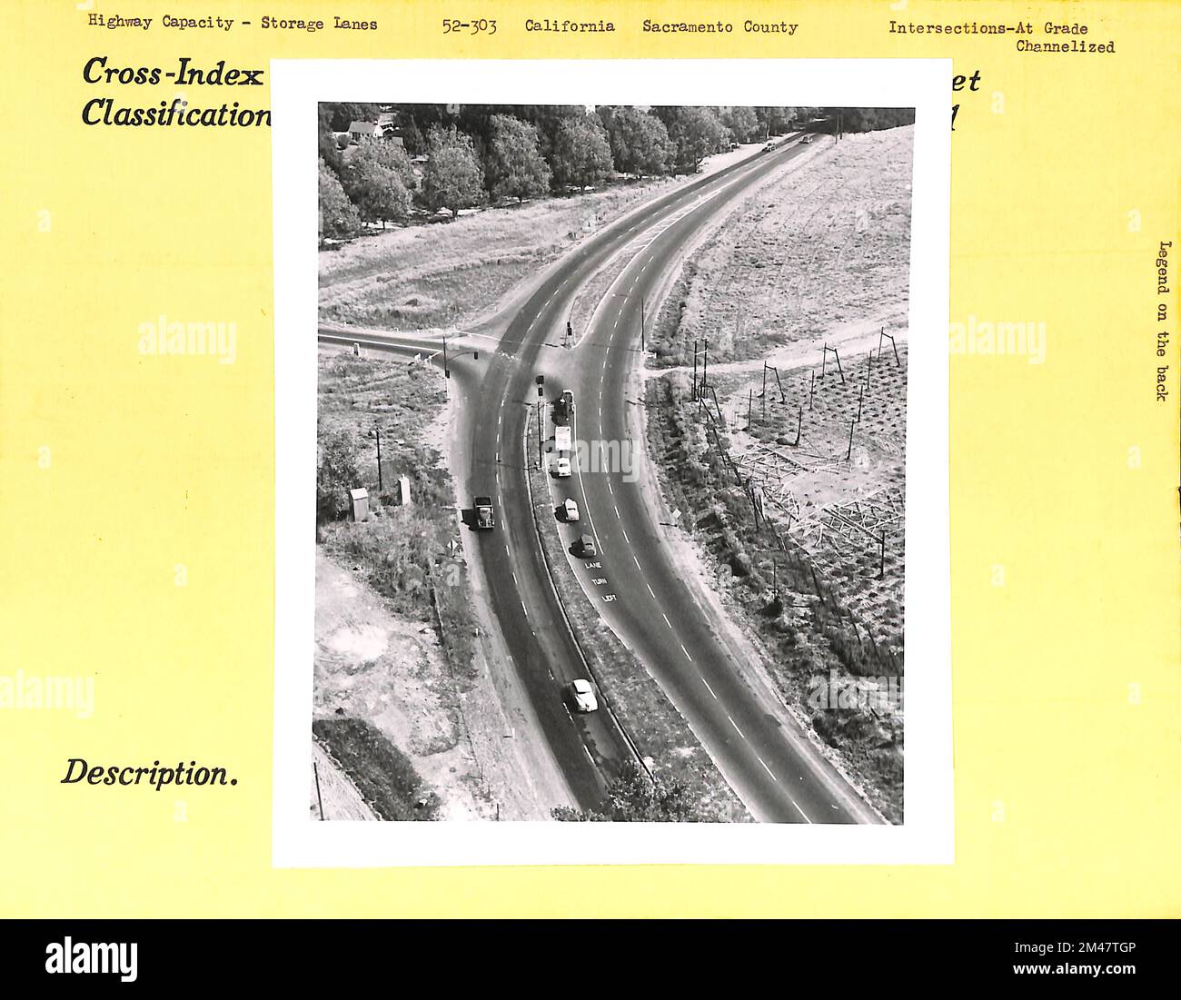 Intersection at grade, channelized "T" with median lane for left turns ...