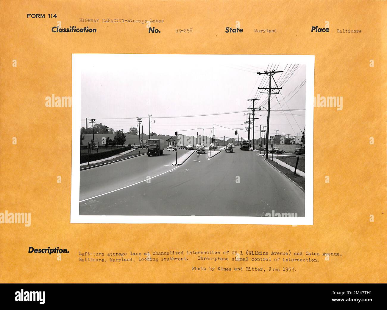 Left-turn storage lane at channelized intersection. Original caption ...