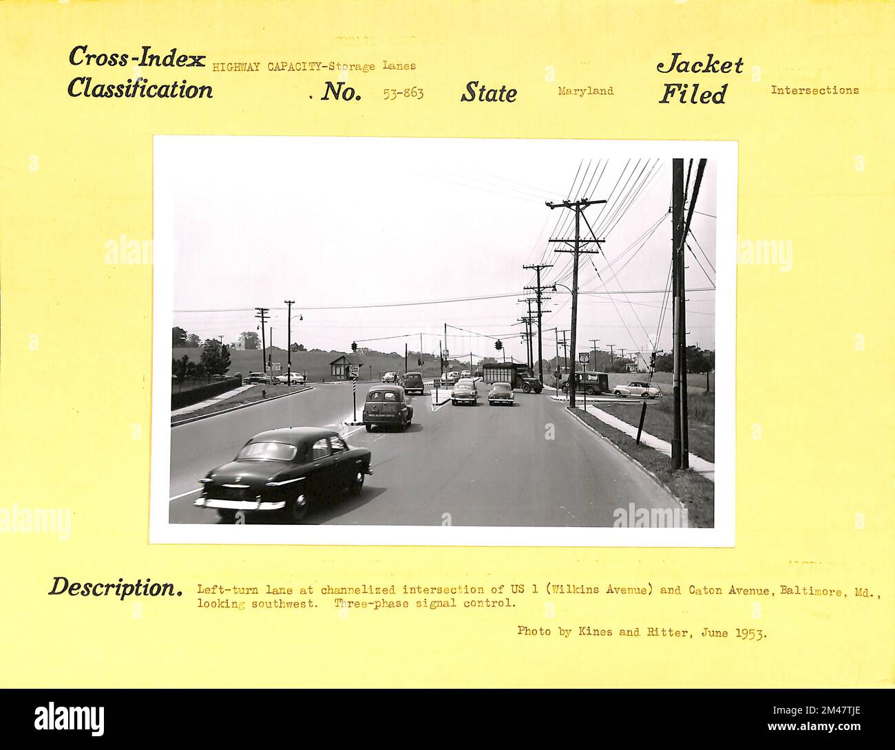 Left-turn storage lane at channelized intersection. Original caption ...