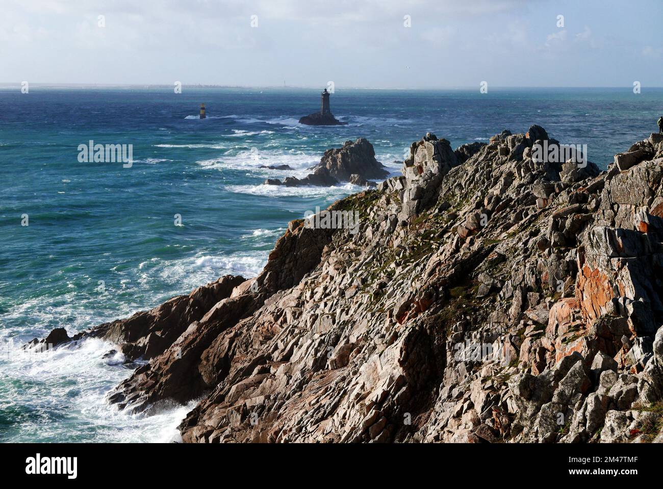 Pointe du Raz, Phare de la Vieille and Tourelle de la Plate, Plogoff ...