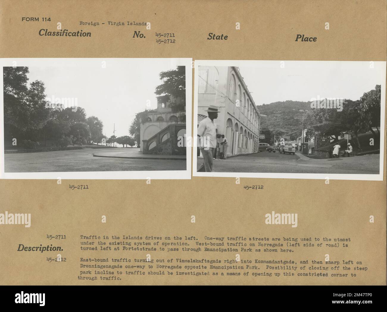 One Way Traffic Patterns at Emancipation Park. Original caption: 45 ...