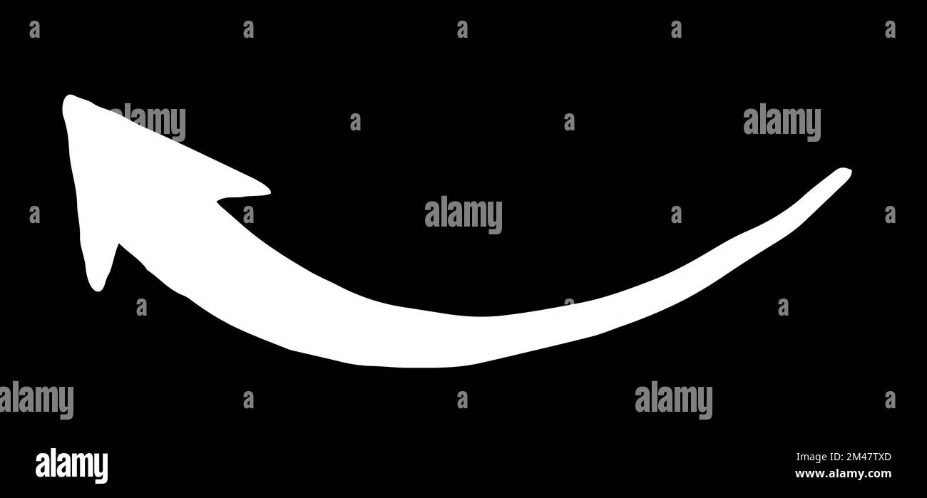 Chalk arrow symbol hand painted with white paint brush Stock Vector ...