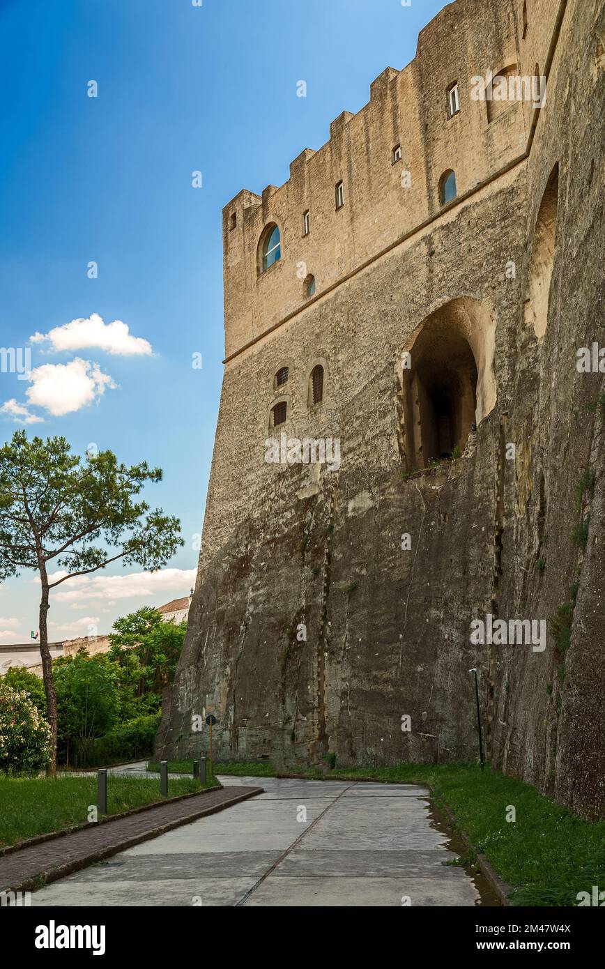 Castle of Sant'Elmo is a medieval castle in Naples, Italy Stock Photo ...