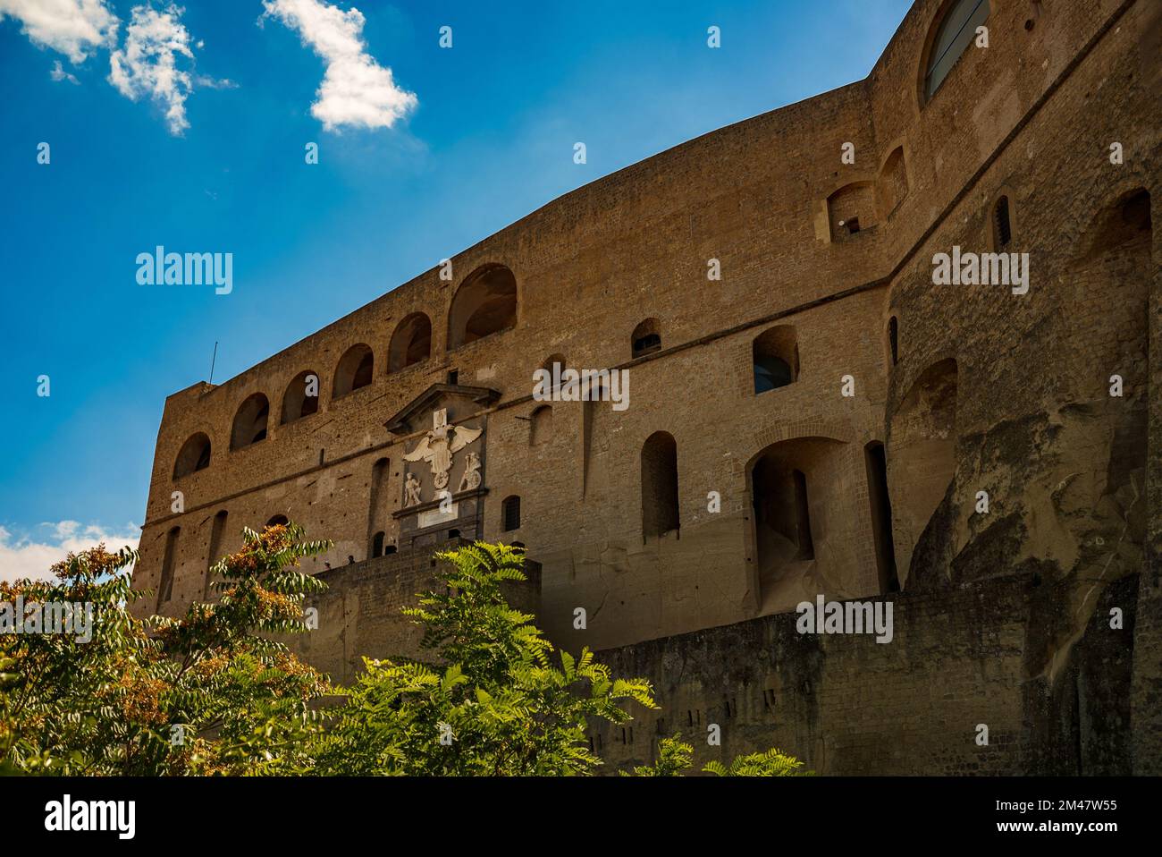 Castle of Sant'Elmo is a medieval castle in Naples, Italy Stock Photo ...