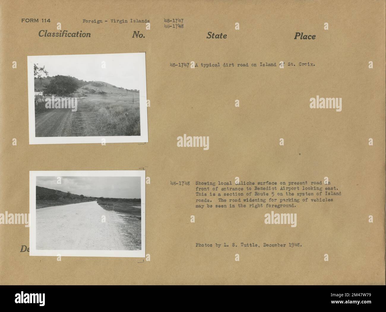 Typical Dirt Road on Island of St. Croix; Caliche Surface on Road at ...