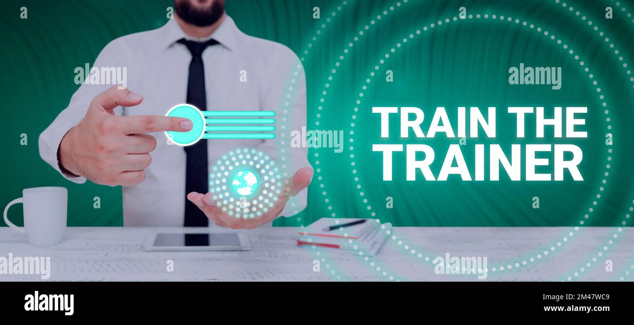 Conceptual caption Train The Trainer. Word Written on identified to ...