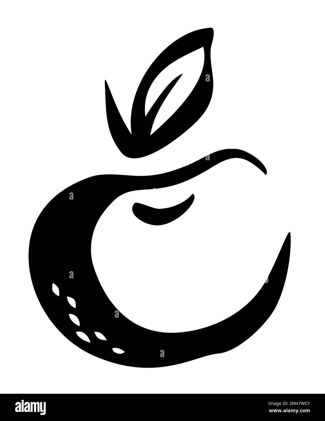 Apple logo painted Stock Vector Images - Alamy